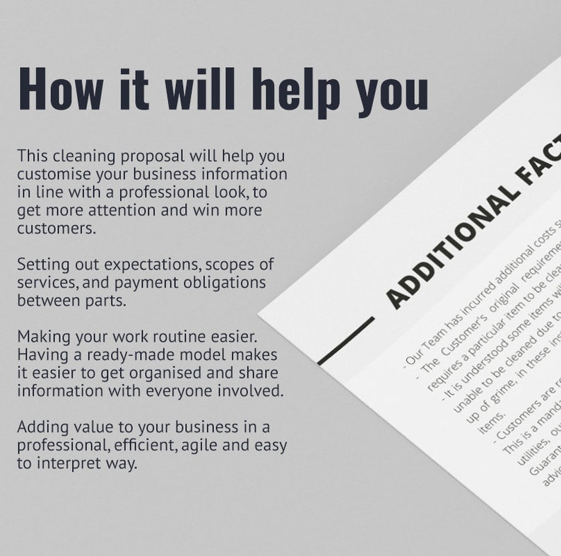 Deep Cleaning Service Proposal - Etsy