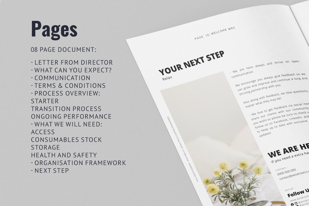 Residential Cleaning Business Client Welcome Book - Etsy