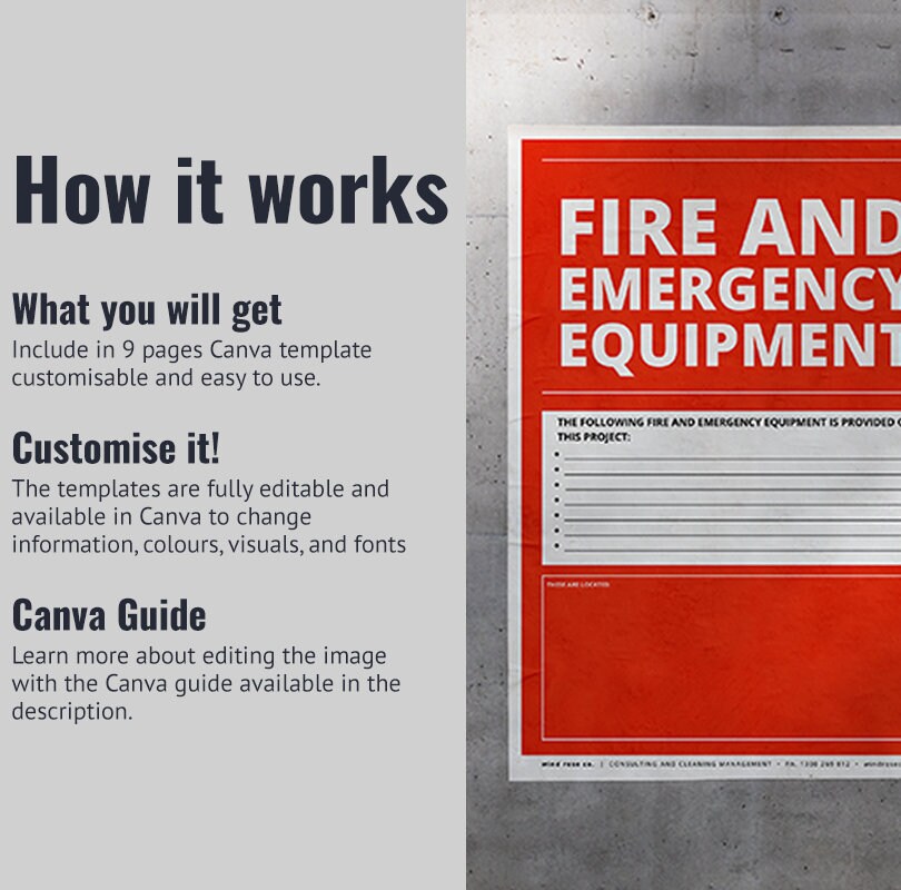 Safety Poster - Template - Etsy