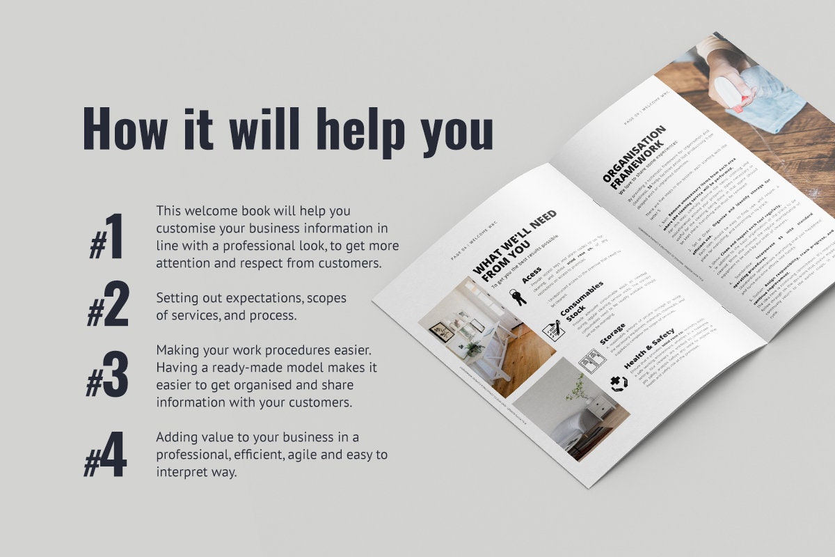 Residential Cleaning Business Client Welcome Book - Etsy