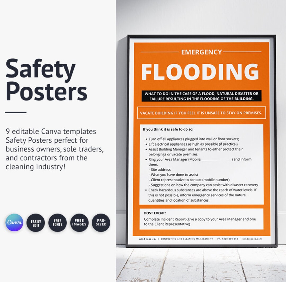 Safety Poster - Template - Etsy