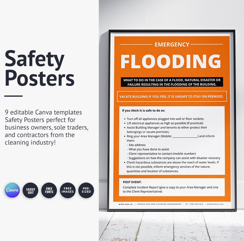 Safety Poster - Template - Etsy