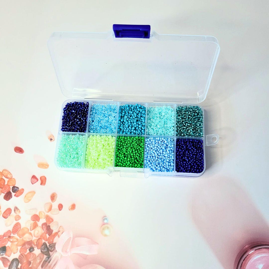 Box With 10 Colors 2mm Seed Beads, 11/0, Colorful Seed Beads ...