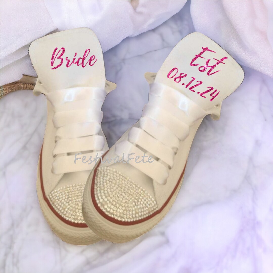 Custom Wedding Sneakers for Bride -monogram Bridal Sneakers -mom of the ...
