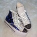 Bling Platform Canvas Shoes custom Bridal Sneakers pearl Wedding Shoes ...