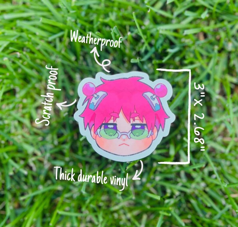 Saiki Kusuo No Sai Nan Sticker | Cute Retro Manga Art Sticker ...