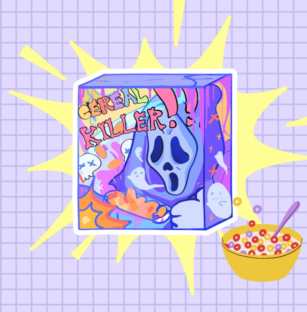 Abstract Minimal Killer Cereal Clipart Sticker Sheet | Children World ...