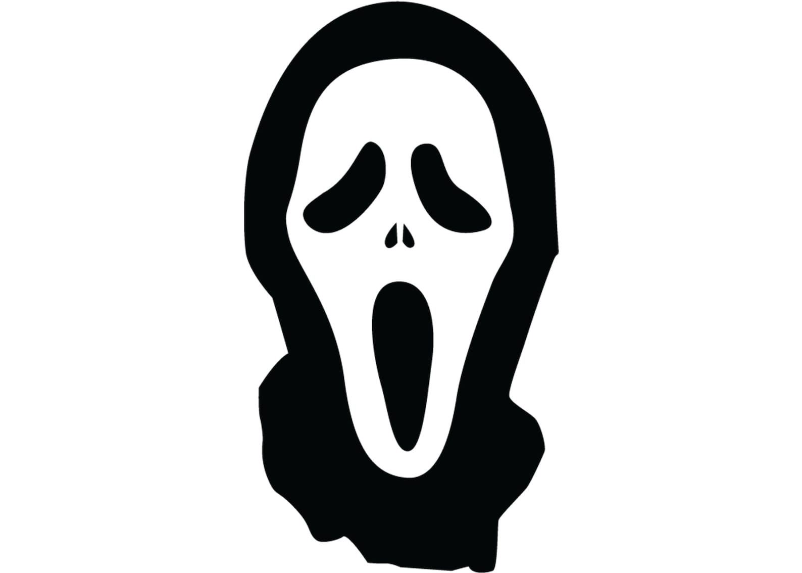 Ghost Face Sticker Tracing Scream Face Scary Stickers for - Etsy