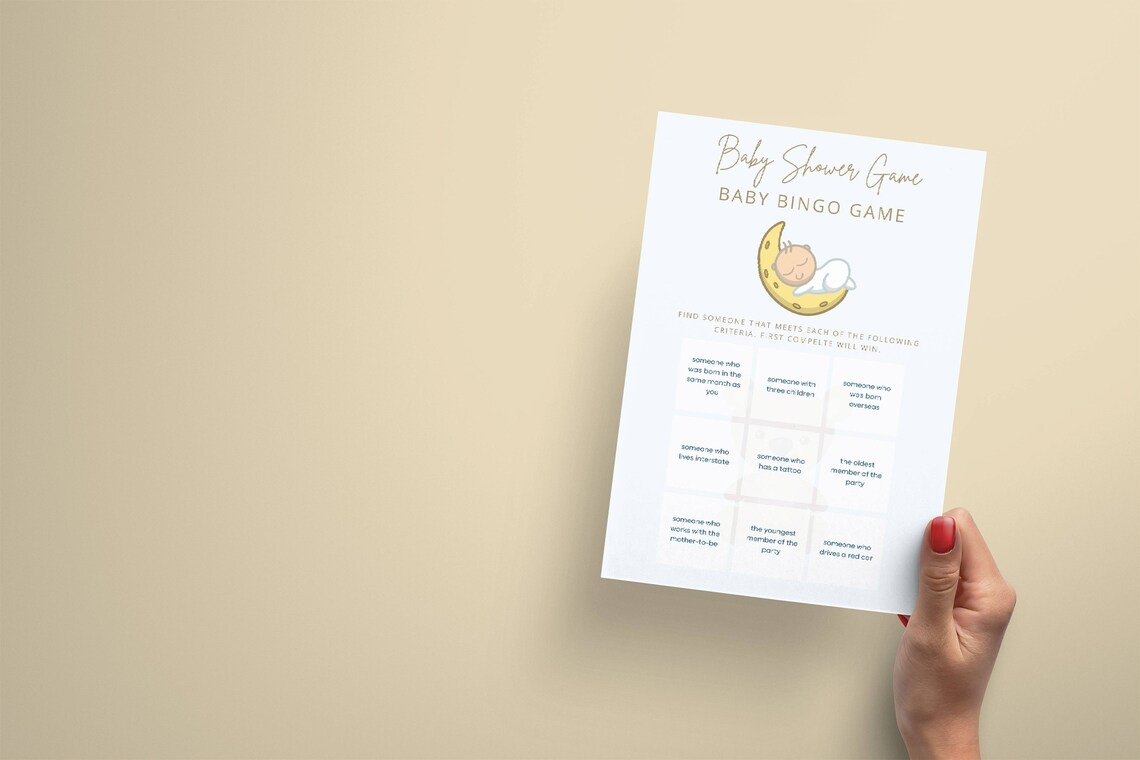 Baby Bingo Baby Shower Game Printable Baby Shower Games - Etsy