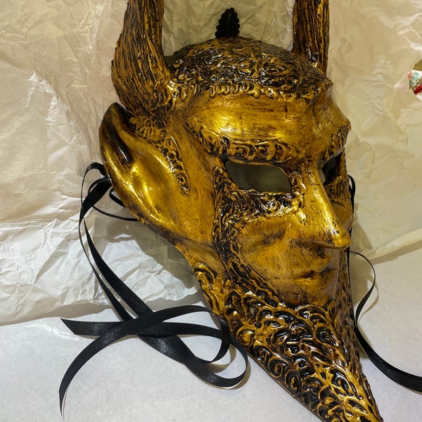 Black and Gold Mask - Etsy