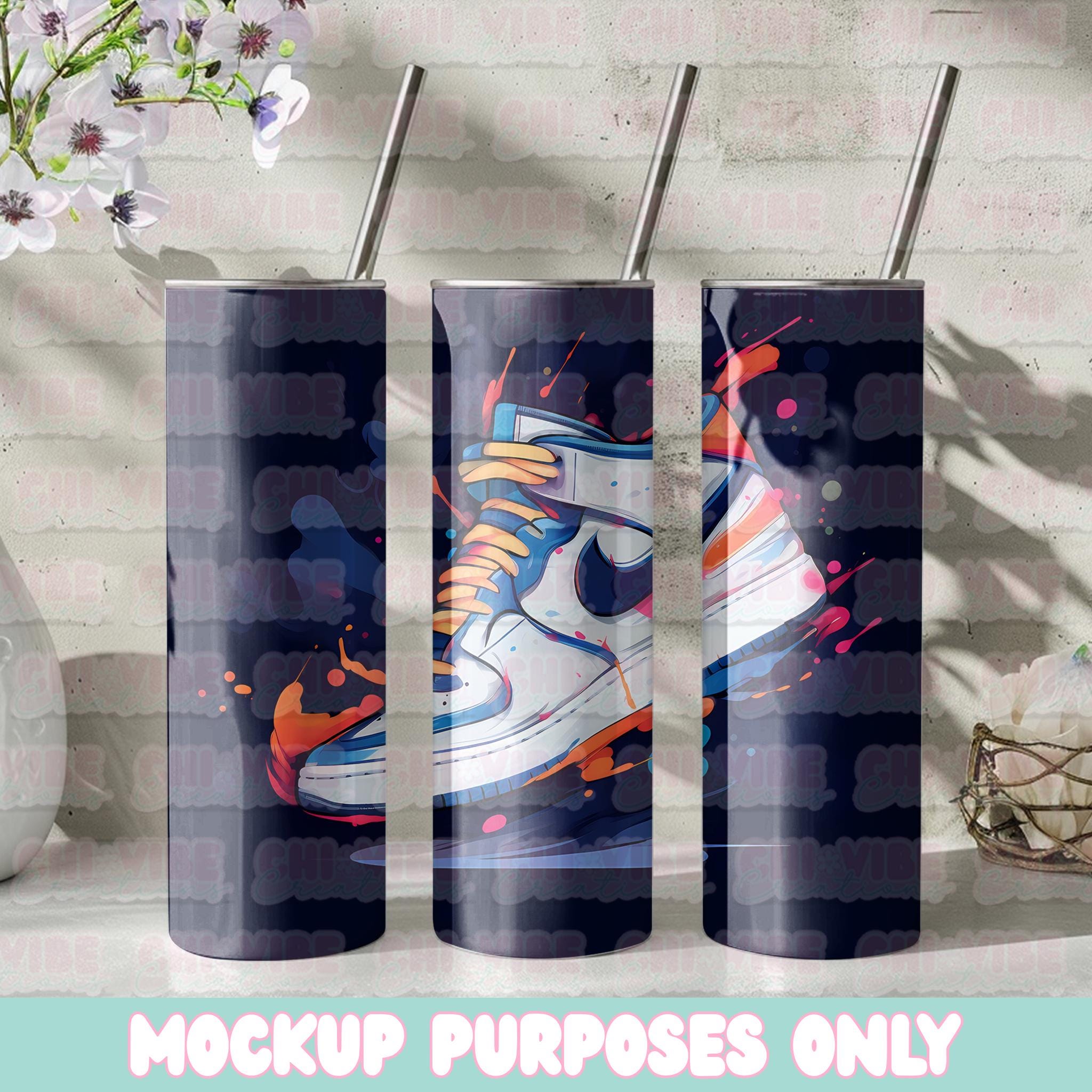 Nike Sublimation 20 OZ Skinny Tumbler Designs Full Tumbler Wrap Digital ...