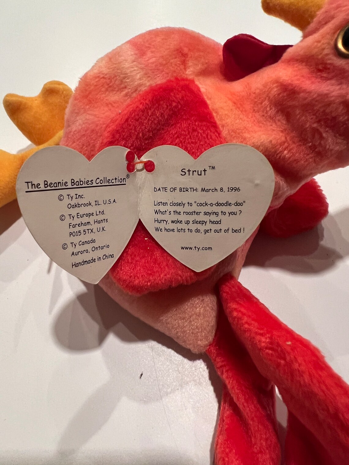 Rare-vintage Original 1996 Strut Rooster TY Beanie Baby - Etsy