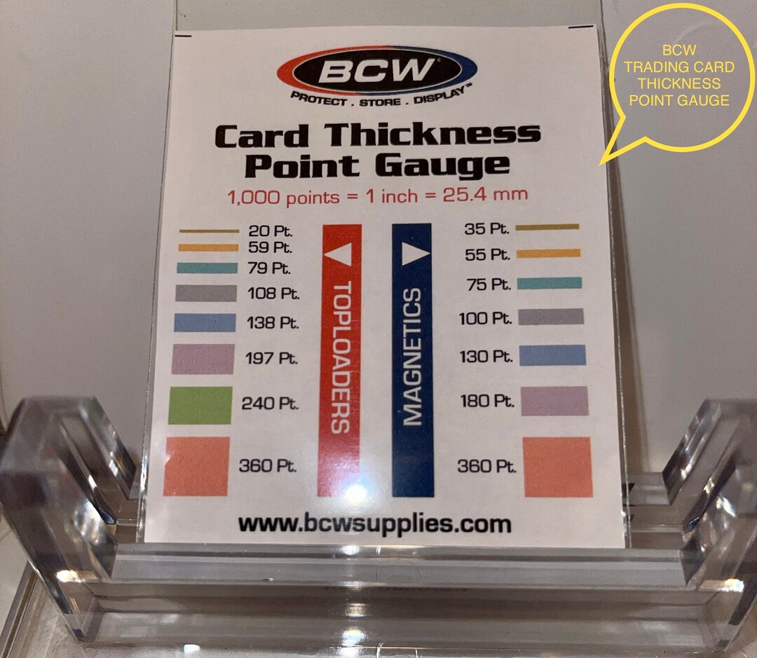 BCW Trading Card Thickness Point Gauge (ultra-pro Polypropylene Sleeve ...