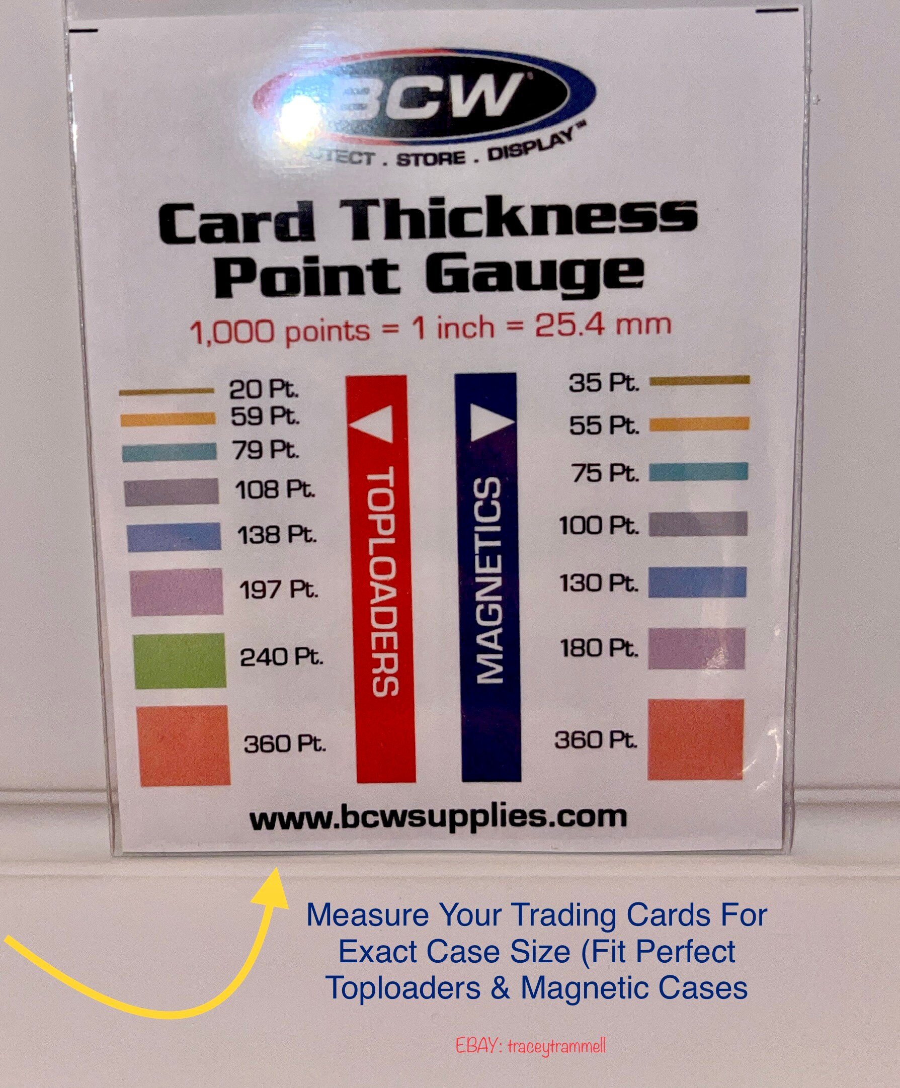 BCW Trading Card Thickness Point Gauge ultra-pro - Etsy