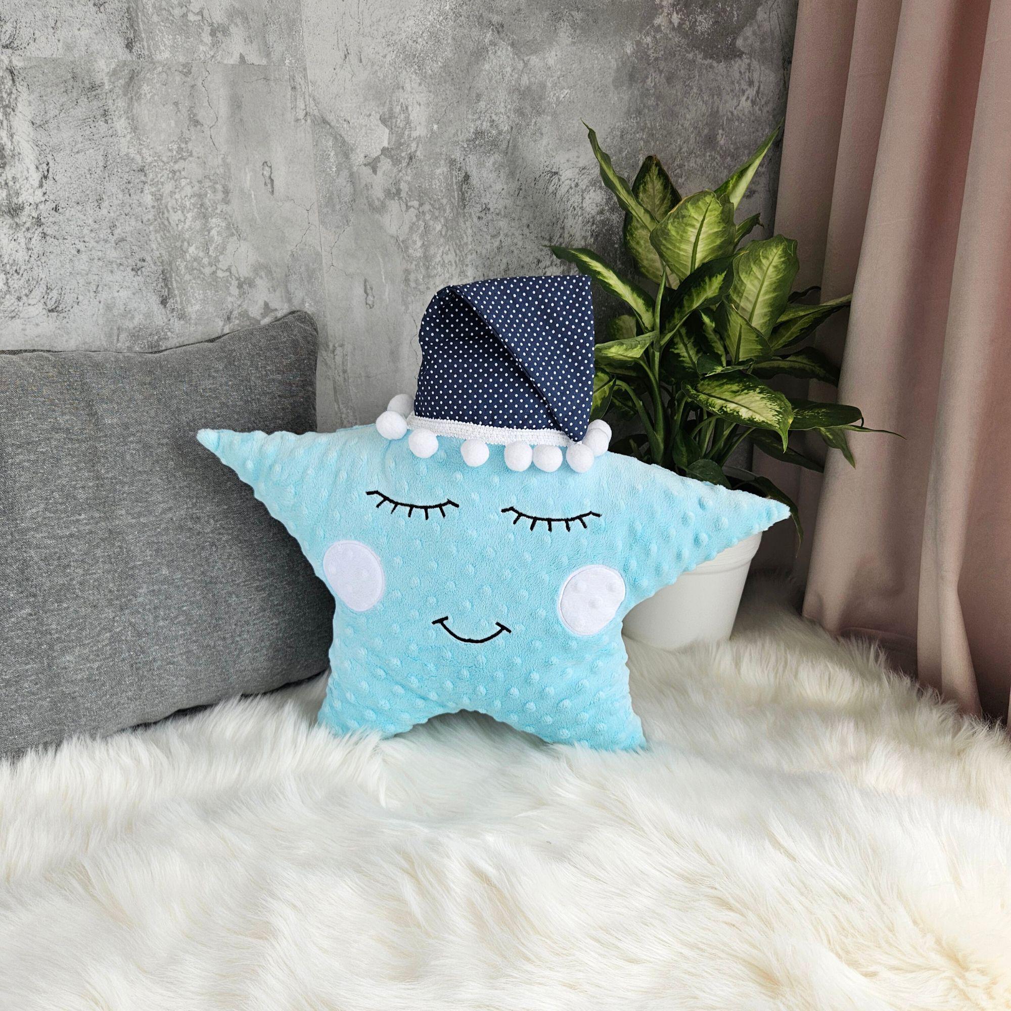 Giant Star Plush, Star Plushies, Accent Pillows With Blue, Space Themed ...