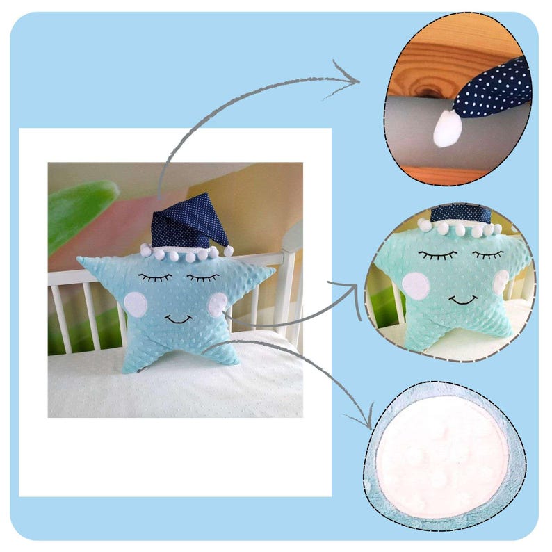 Giant Star Plush, Star Plushies, Accent Pillows With Blue, Space Themed ...