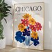 Flower Market Chicago Print, Flower Market Wall Print, Illinois Print ...