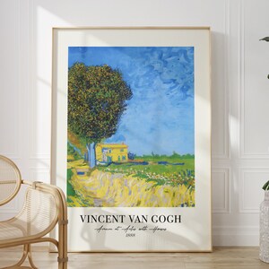 Vincent Van Gogh Print, Printable Wall Art, Landscape Painting, Blue ...