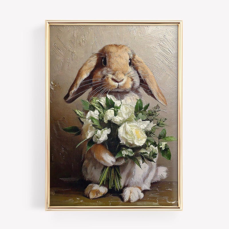 Rabbit Painting - Etsy