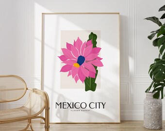 Mexican Art Print Traditional Mexican Poster Floral Mexican - Etsy