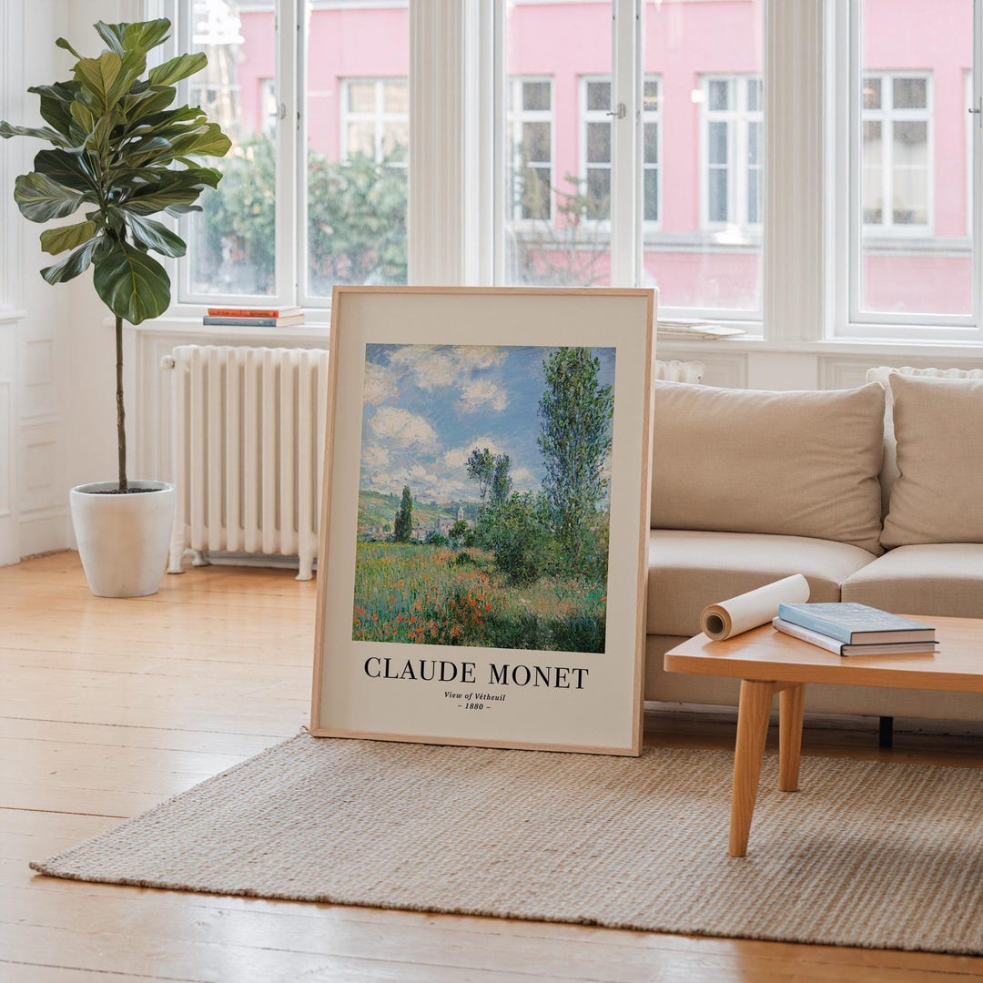 Monet Wall Art | French Countryside Print | Poppy Field Decor | Scenic ...
