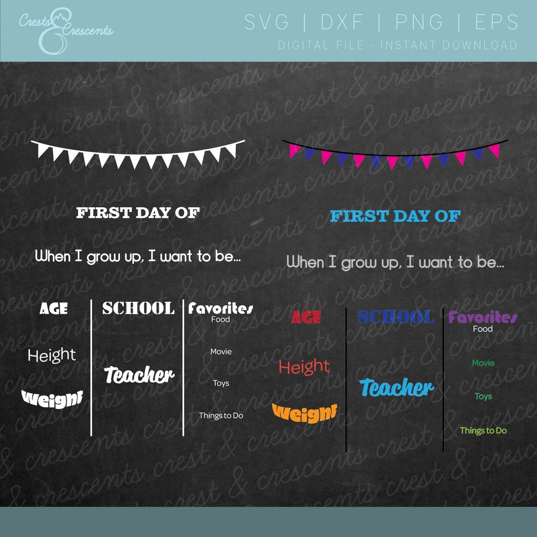 First Day of School Sign SVG - Back to School Sign SVG - Last Day of ...
