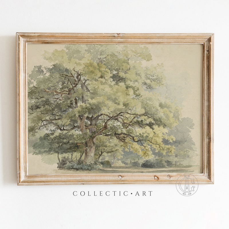 Green Tree Art Print - Etsy