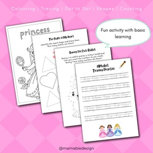 Preschool Pre-k + Kindergarten Learning Bundle Princess Theme | 35 ...