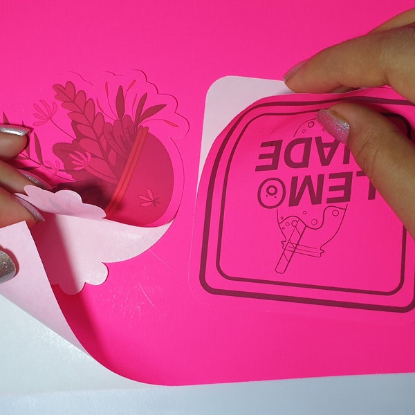 Pink Sticker Paper - Etsy