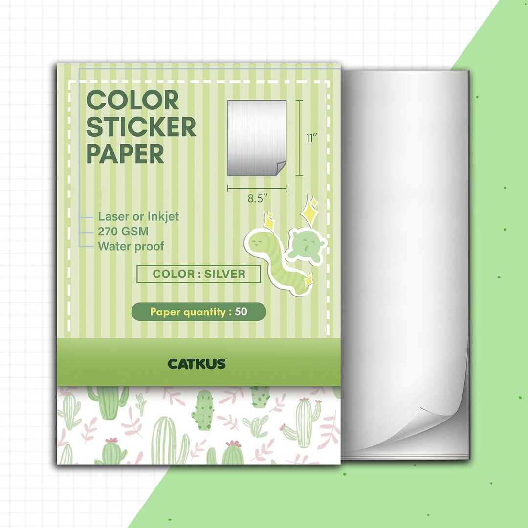 Silver Self Adhesive Vinyl Sticker Paper - Silver Sticker/adhesive ...