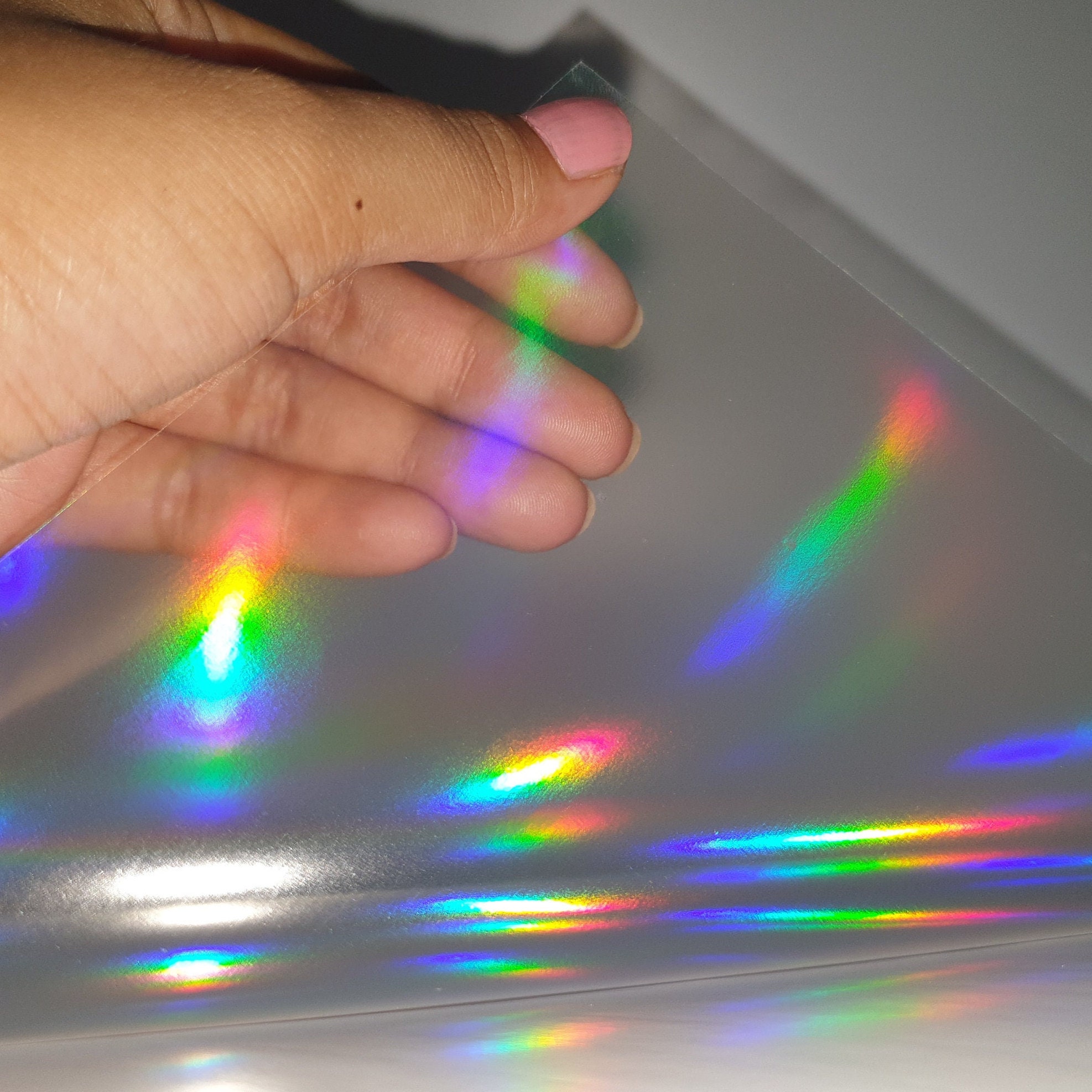 16 Pattern Holographic Transparent Self Adhesive Overlay Film A4 Sheet ...
