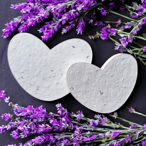 Wildflower Seed Paper Heart Favor - Seed Paper Hearts - Seed Paper ...