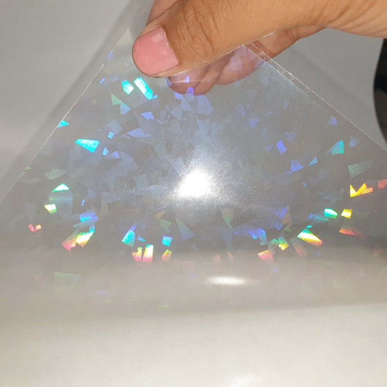 Broken Glass Holographic Transparent Self Adhesive Overlay - Etsy