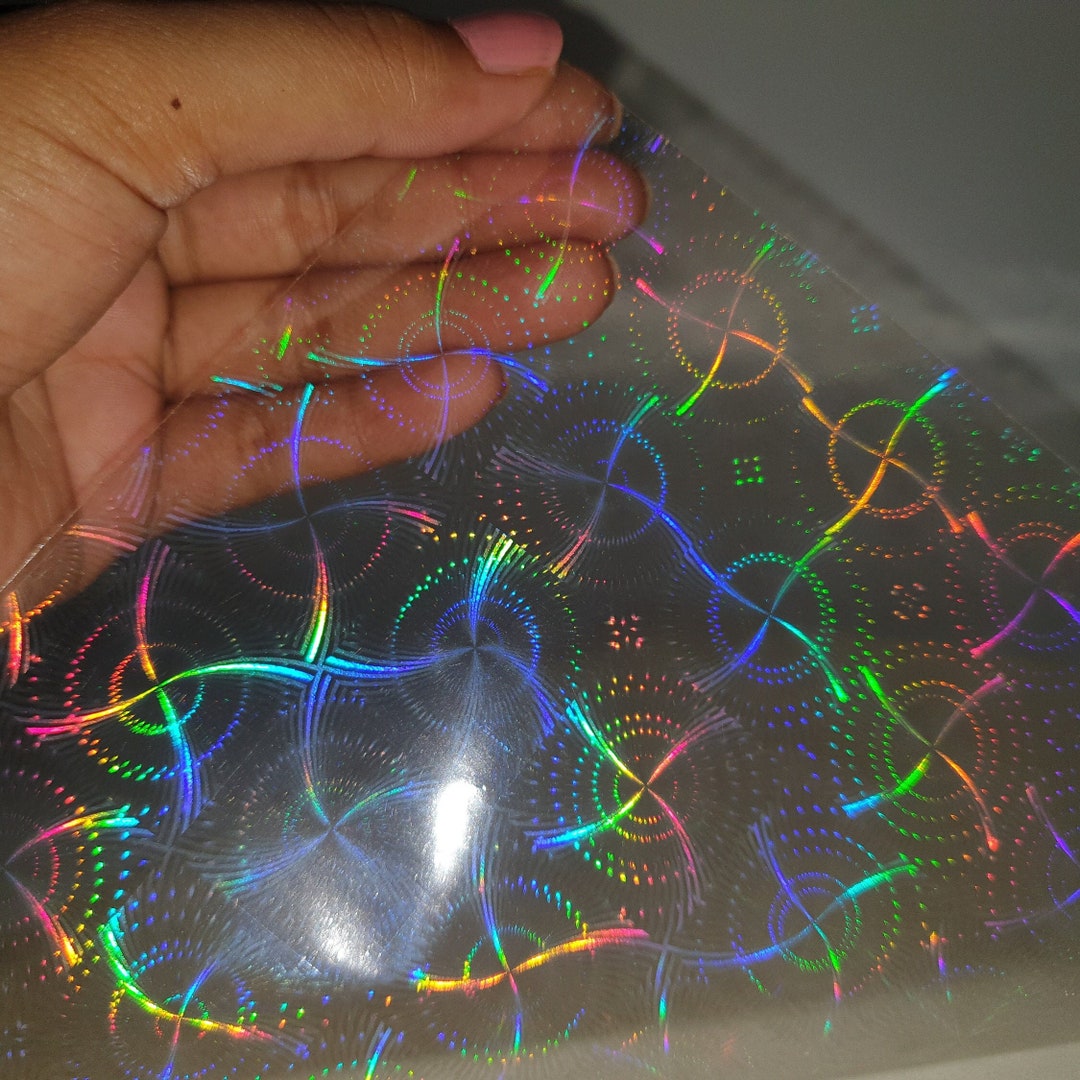 Whirlwind Holographic Transparent Self Adhesive Overlay Film A4 Sheet ...