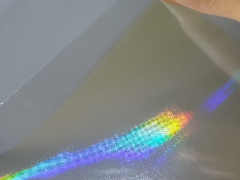 Horizontal Oil Slick Rainbow Holographic Transparent Self Adhesive ...