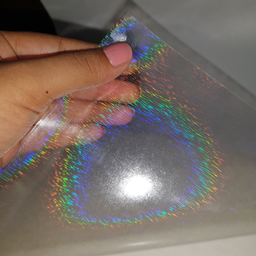 Meteor Shower Holographic Transparent Self Adhesive Overlay Film A4 ...
