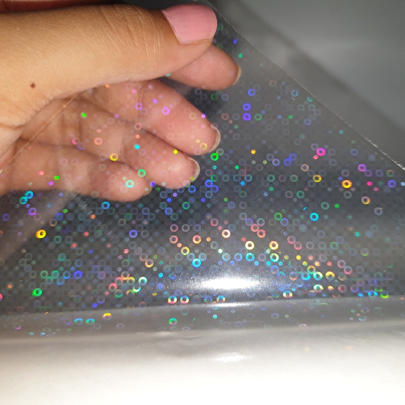 16 Pattern Holographic Transparent Self Adhesive Overlay Film A4 Sheet ...
