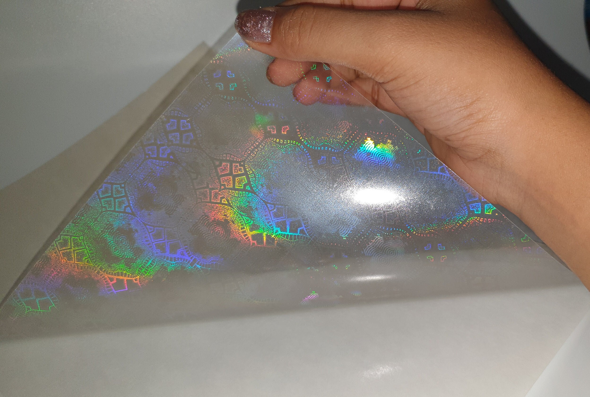 Aztech Design Holographic Transparent Self Adhesive Overlay Film A4 ...