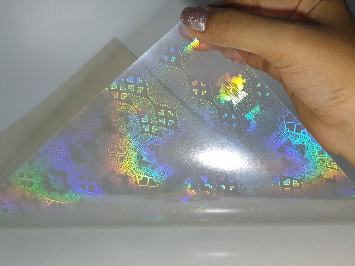 Aztech Design Holographic Transparent Self Adhesive Overlay - Etsy