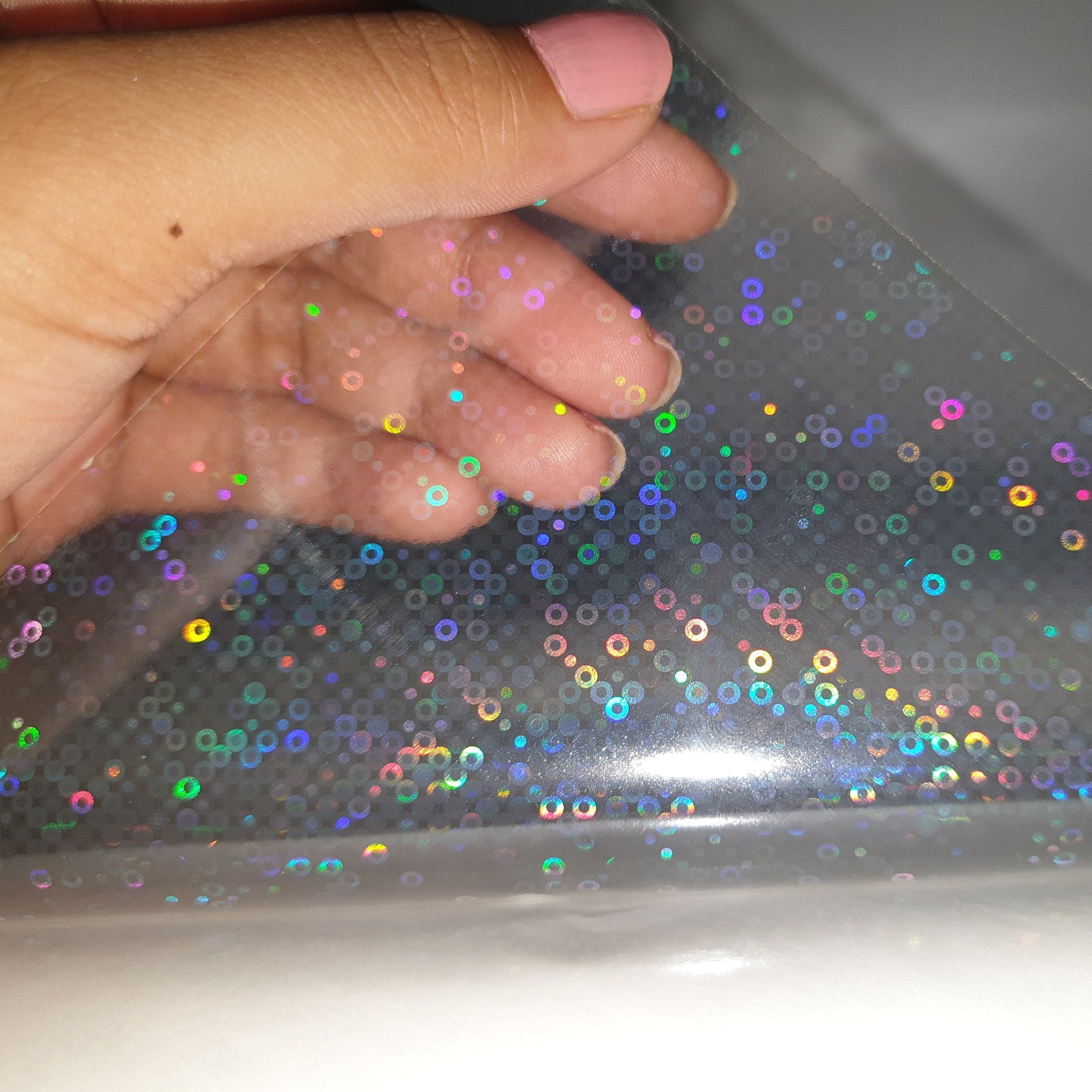 Rings Holographic Transparent Self Adhesive Overlay Film A4 - Etsy