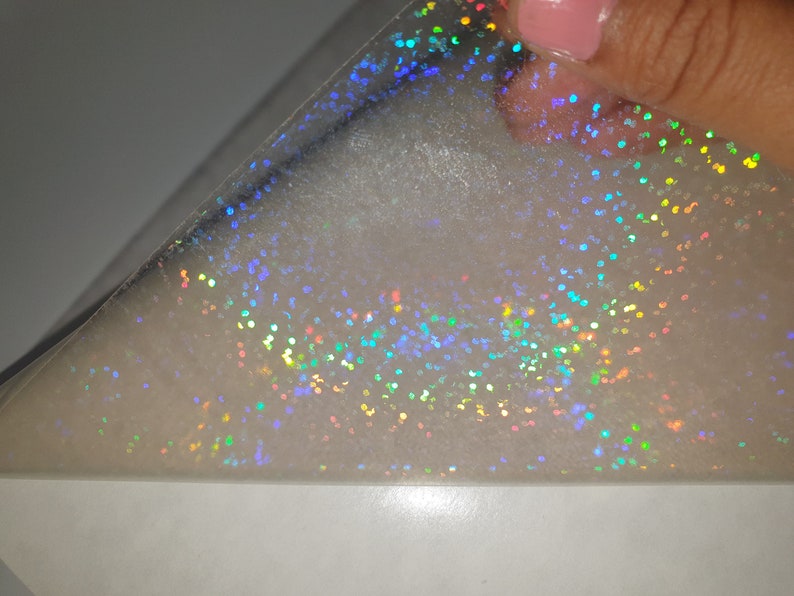 Dot Holographic Transparent Self Adhesive Overlay Film A4 Sheet Vinyl ...