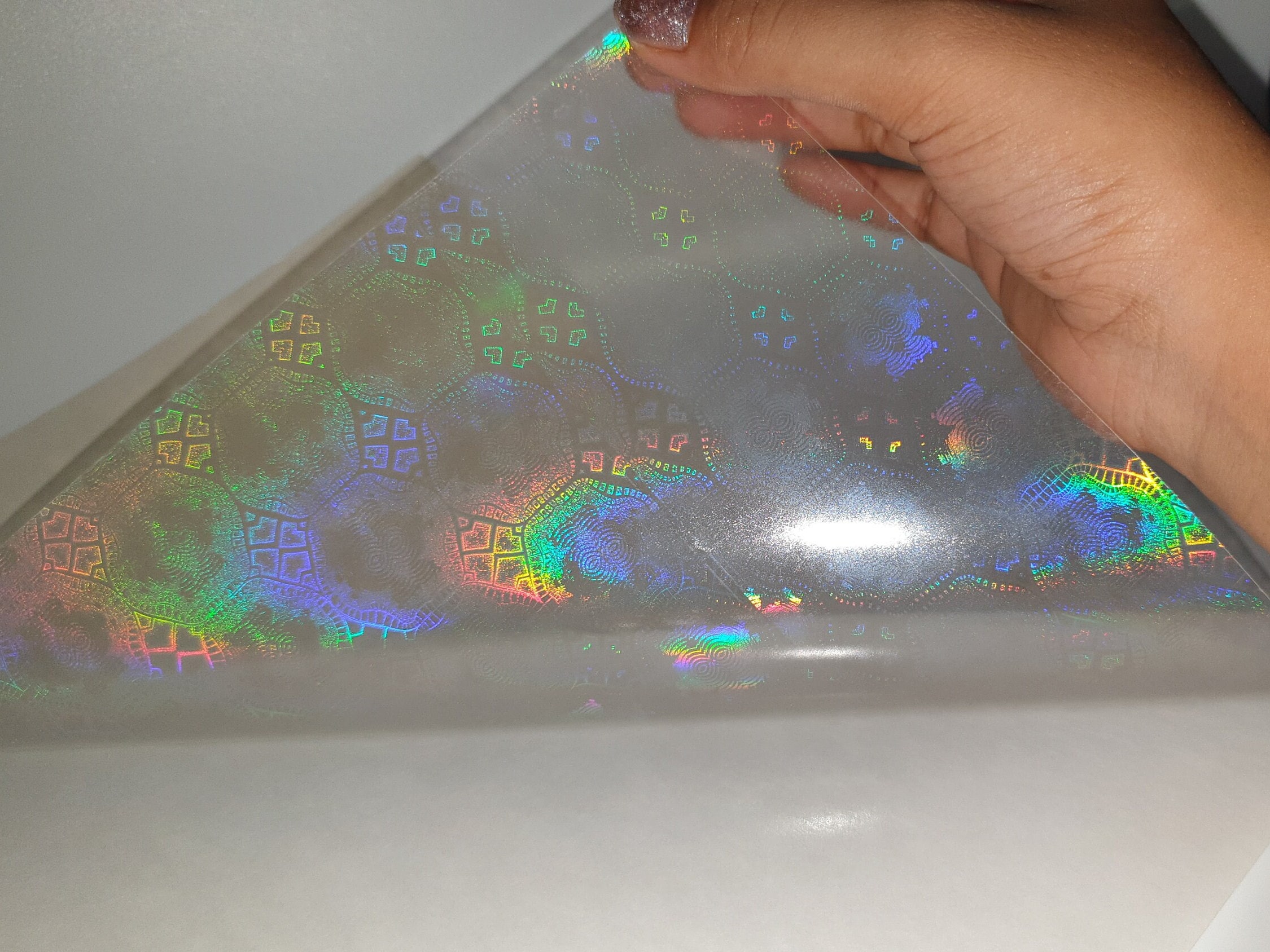 Aztech Design Holographic Transparent Self Adhesive Overlay Film A4 ...