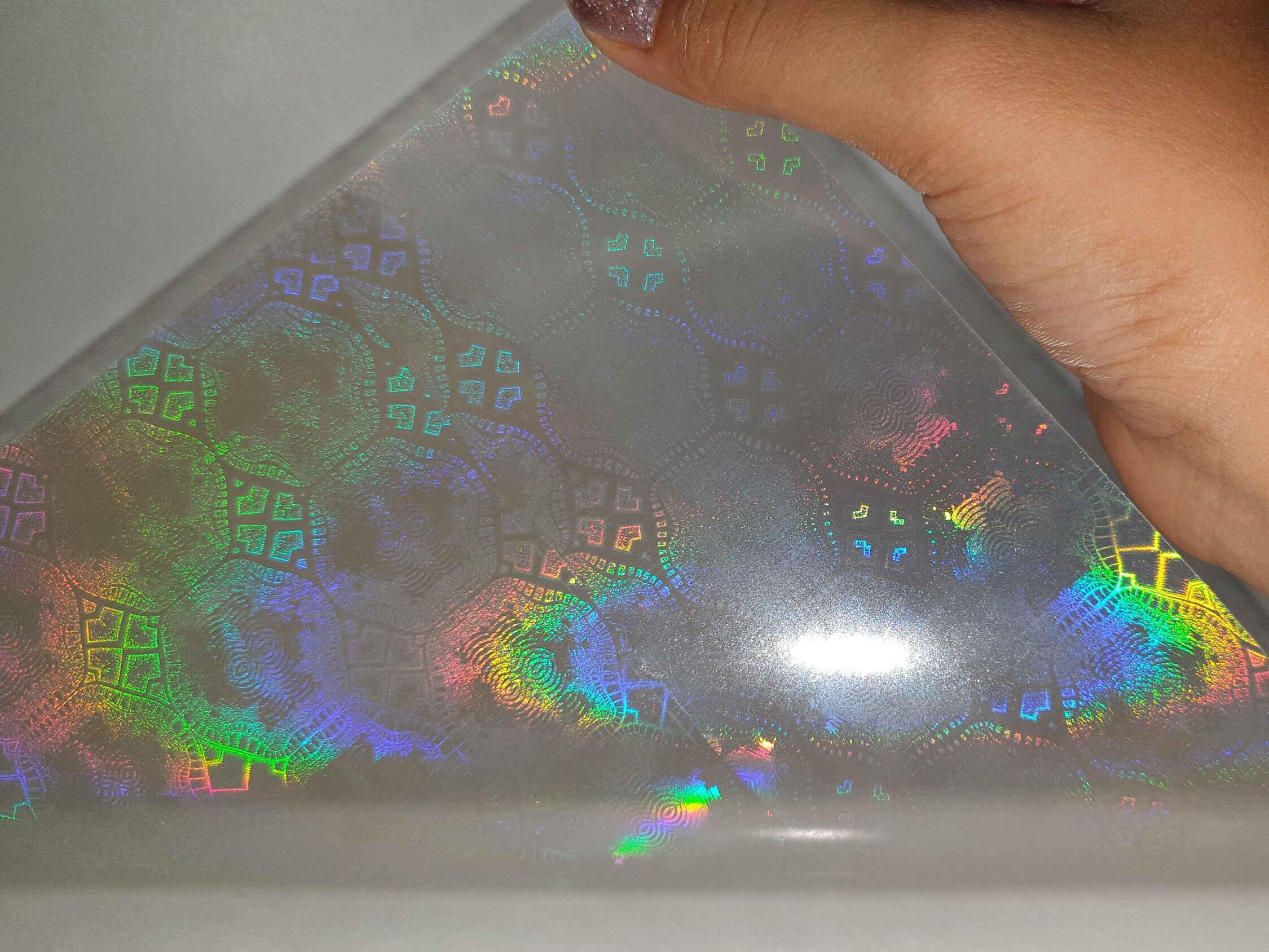 Aztech Design Holographic Transparent Self Adhesive Overlay - Etsy