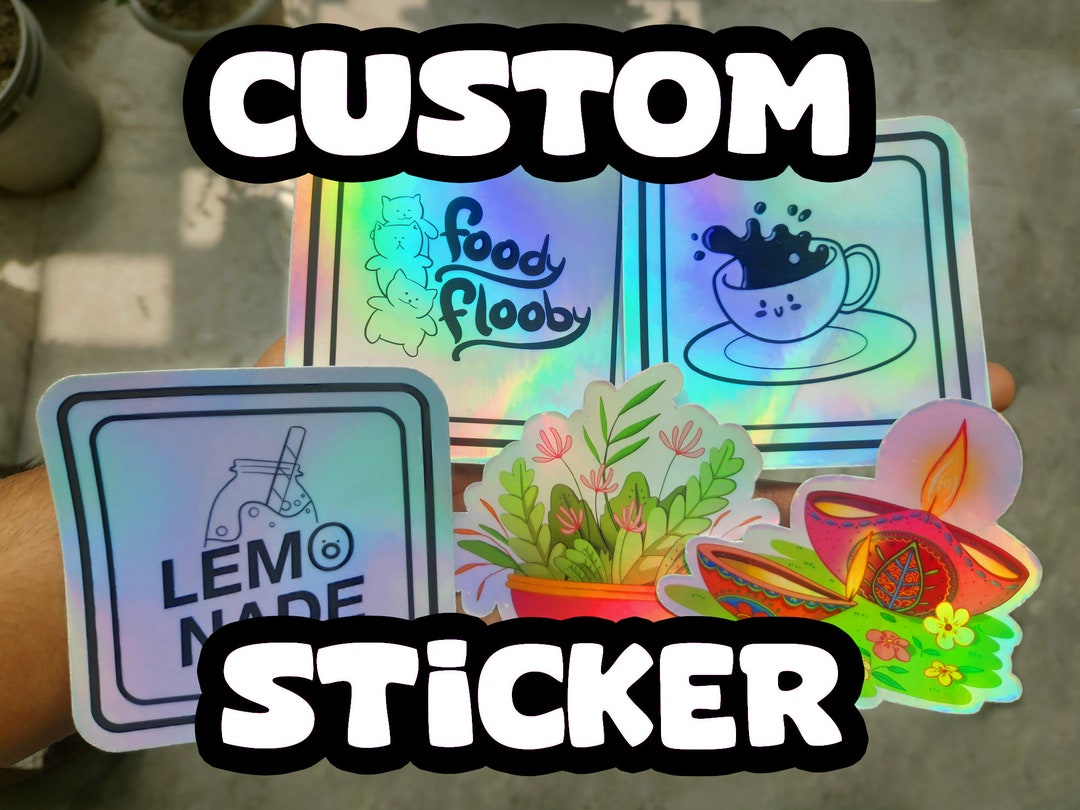 Custom Die Cut Holographic Laminated Sticker Any Shape Any Color for ...