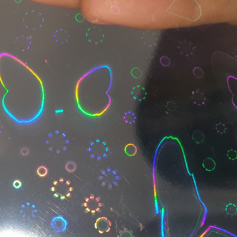 16 Pattern Holographic Transparent Self Adhesive Overlay Film - Etsy