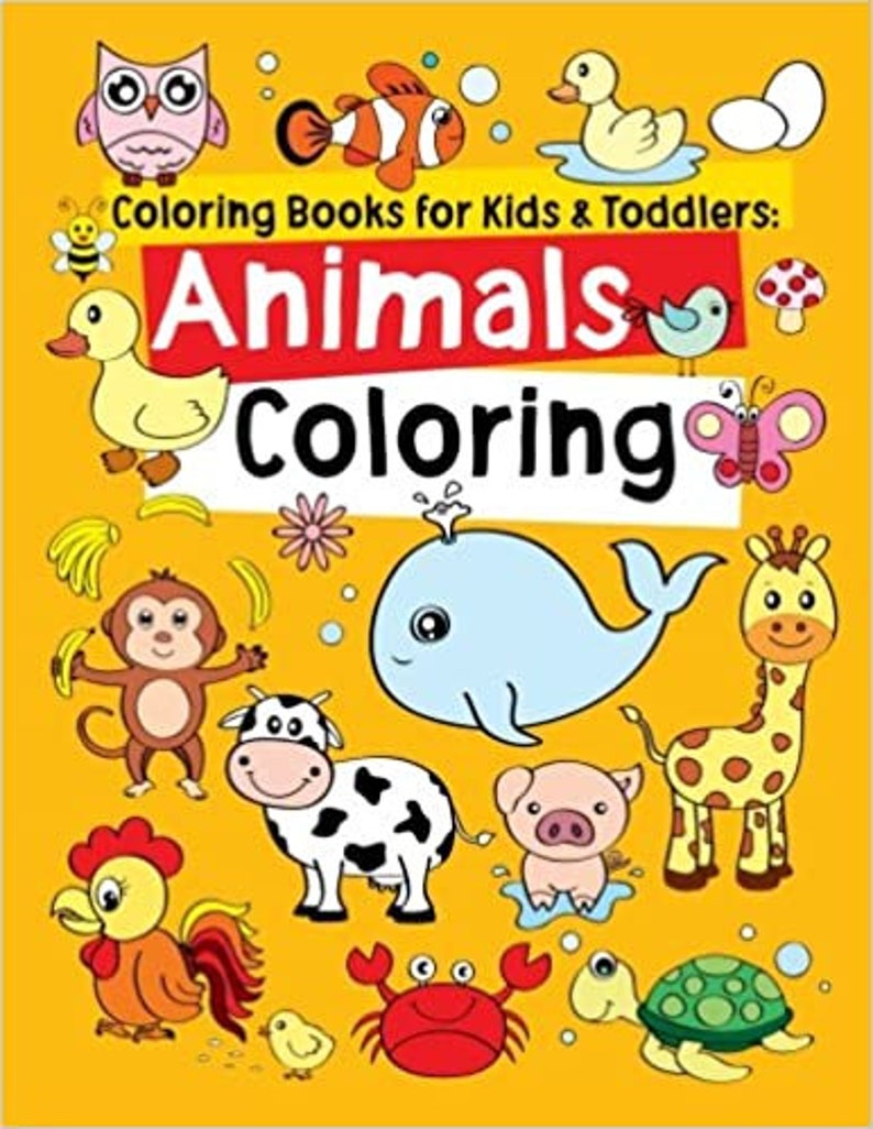 Animal Coloring Book - Etsy