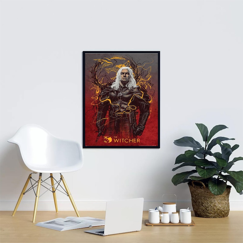 The Witcher - TV Show Poster (geralt the Wolf), Home & Bedroom Decor ...