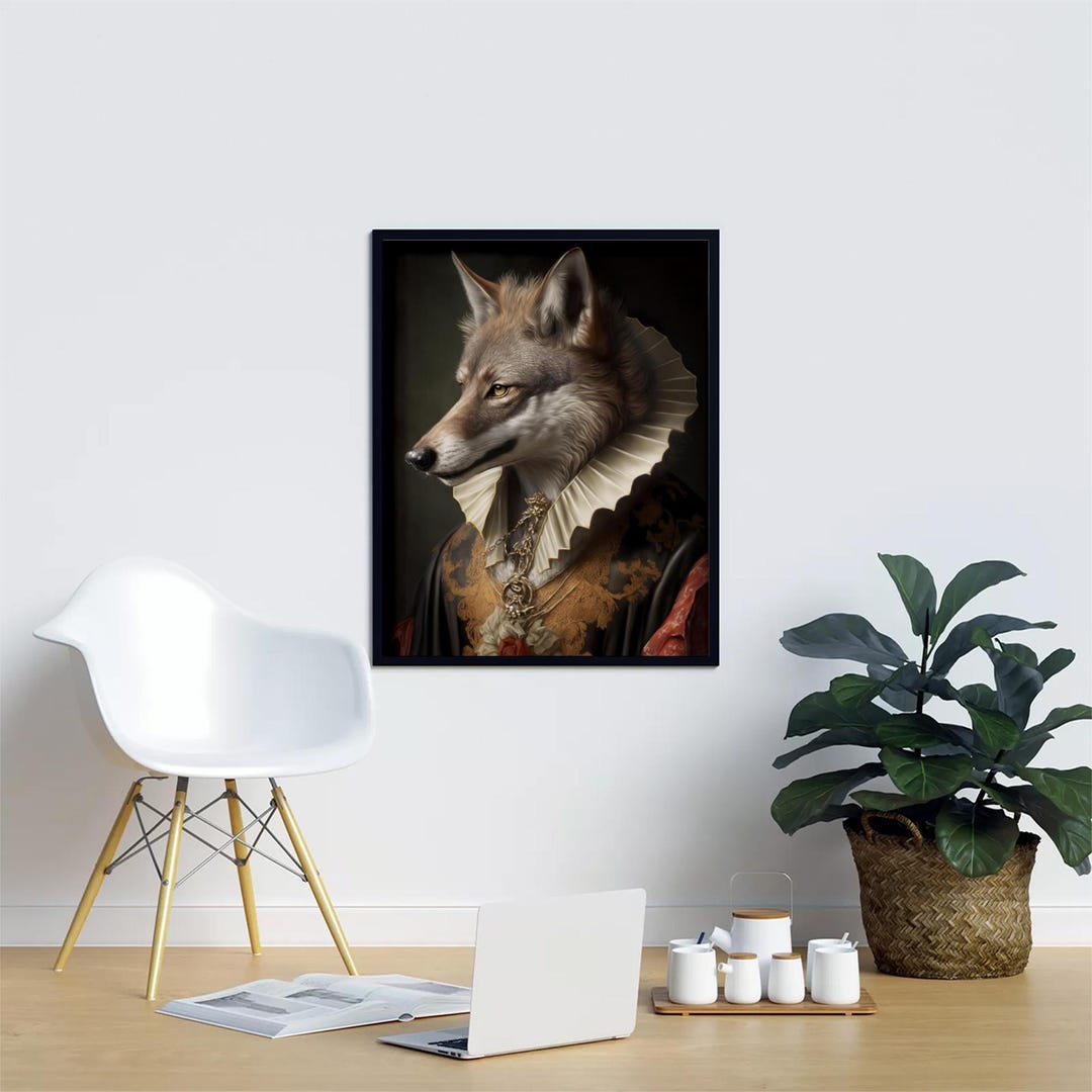 Poster Master Aristocratic Wolf Poster - Portrait Art - Wolf Art - Gift ...