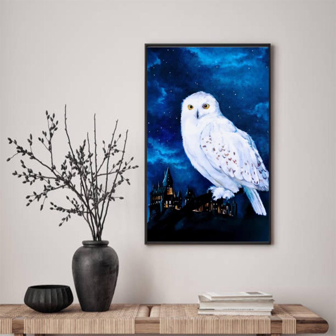 Hedwig Poster Wall Art Harry Owl Poster Wizard Home Decor Gift for ...