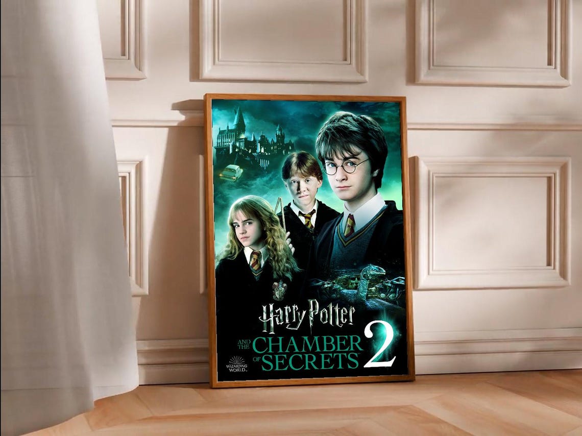 Harry Potter and the Chamber of Secrets Movie Poster Wall Art Print - Etsy